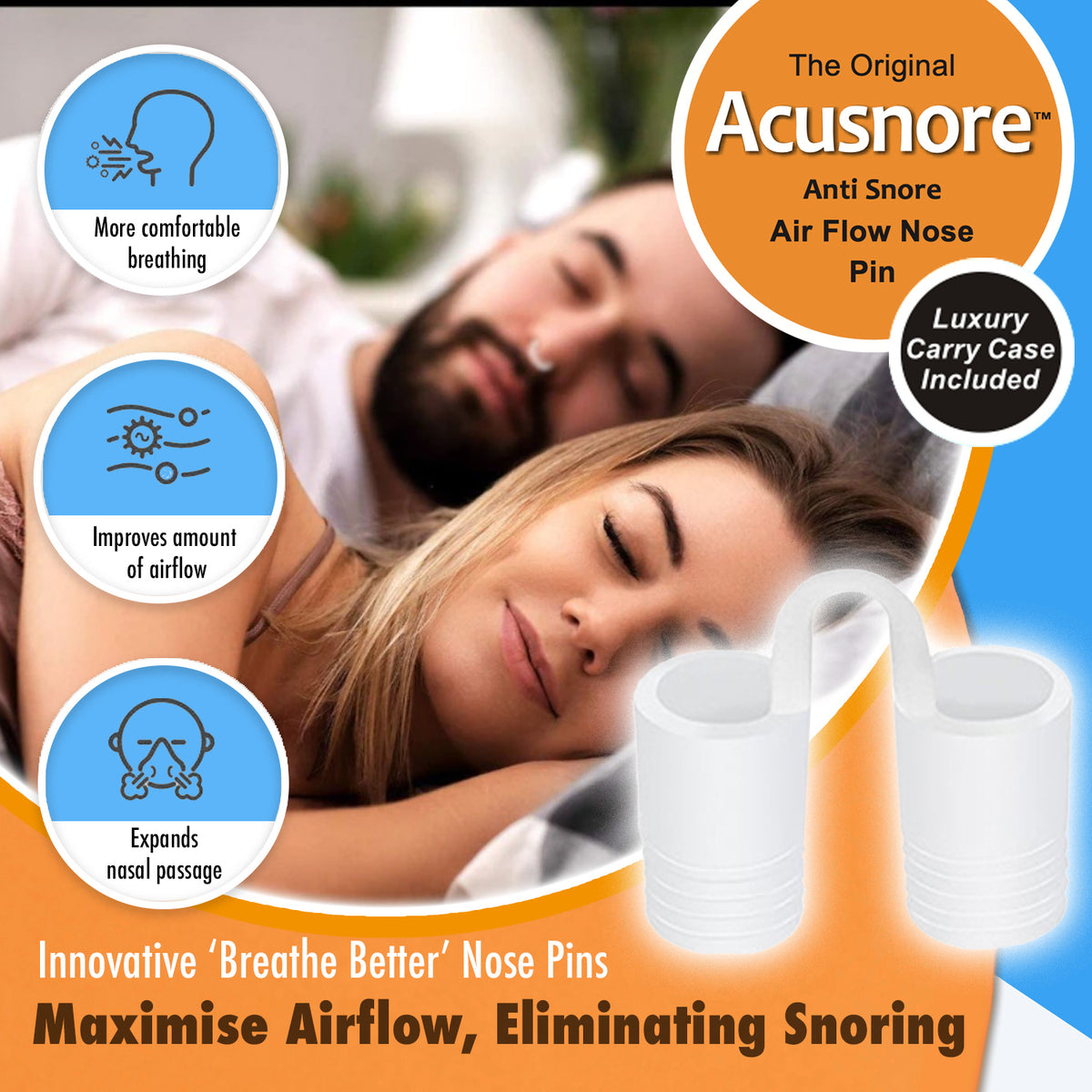 Acusnore Air Flow Nose Pins - 5 Options – acusnore